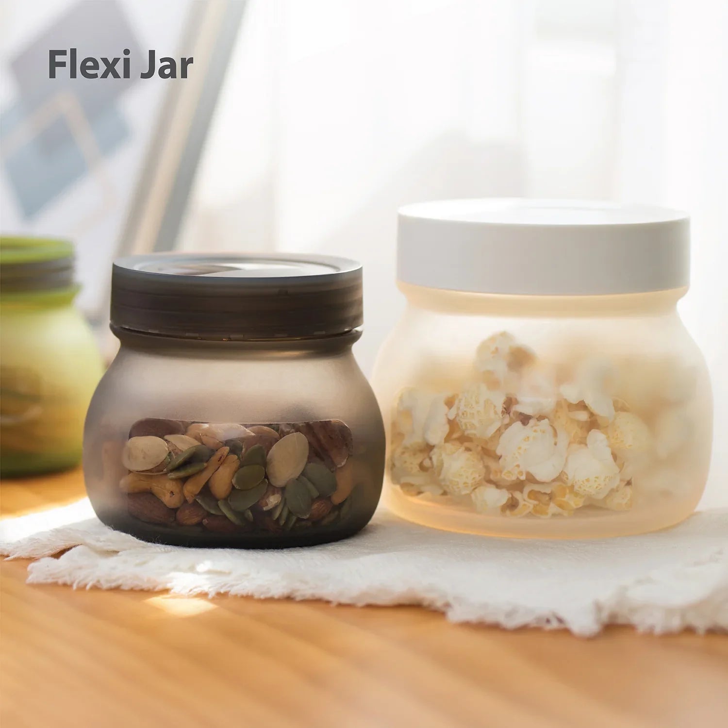 Flexi Jar Set of 6 | Collapsible Platinum Silicone Food Jars – Delione ...
